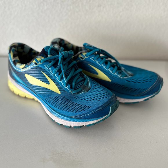 Brooks | Shoes | Brooks Running Shoes Ghost Rare Color Blue Neon Size 7 ...
